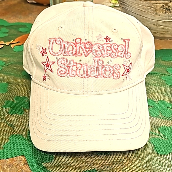 Universal | Accessories | Universal Studios Baseball Cap White Pink In ...